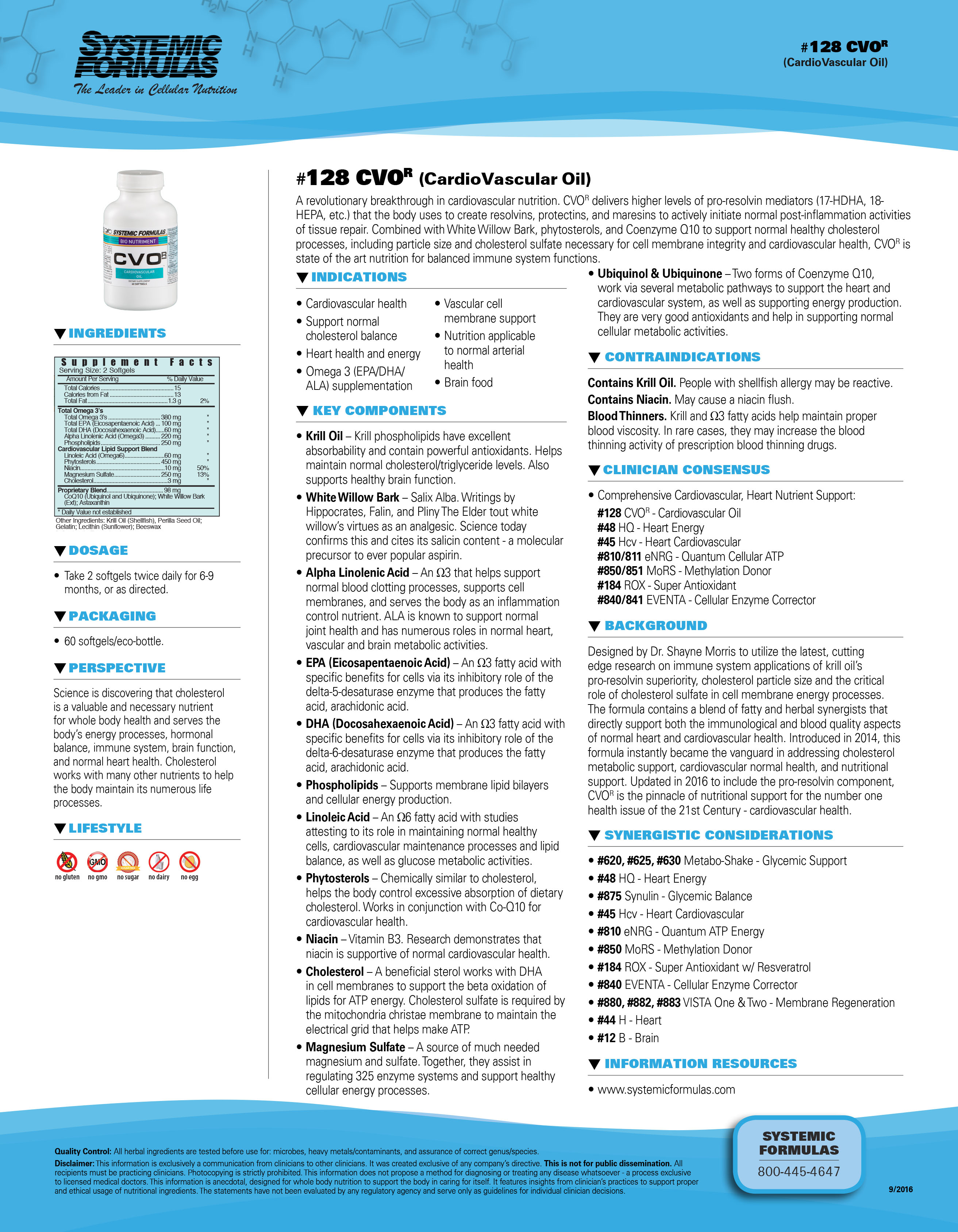 One Pager Library – Systemic Formulas