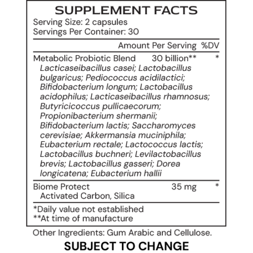Metabolic µBiomic – Systemic Formulas